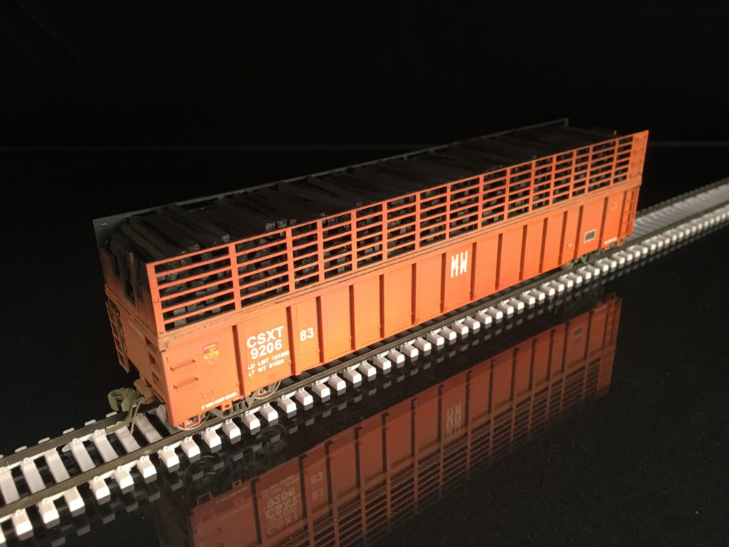 Exactrain HO scale gondola with side extensions -Protoloads